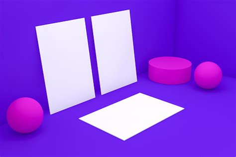 3d 렌더링 기하학적 인 모양을 가진 최소한의 빈 흰색 종이 카드 템플릿 0명에 대한 스톡 사진 및 기타 이미지 0명 3차원 형태 가정의 방 Istock