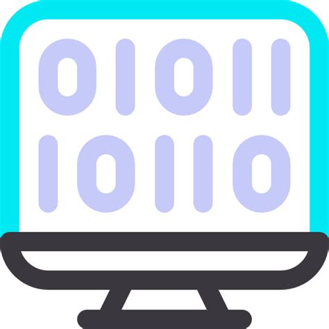 Binary Code Basic Rounded Lineal Color Icon