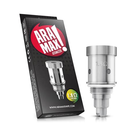 Aramax Vaping Pen Atomizer 18 Ohms Pack Of 5 Liquafr
