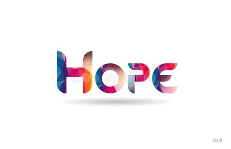 Hope Colored Rainbow Word Text Suitable For Logo Design Stock Vector
