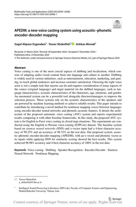 Apedm A New Voice Casting System Using Acousticphonetic Encoder
