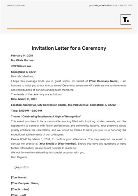 Church Dedication Ceremony Invitation Letter