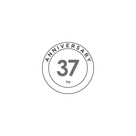 Premium Vector 37 Th Anniversary Icon Logo Design