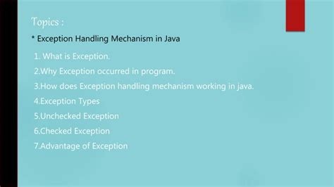 Java Exception Handling Ppt