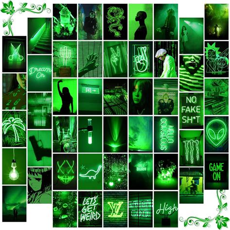 Thepaper9store Neon Room Decor Aesthetic Photo Wall Collage Kit Small