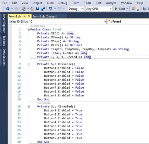 Use Microsoft Visual Studio Visual Basic Windows Chegg Com