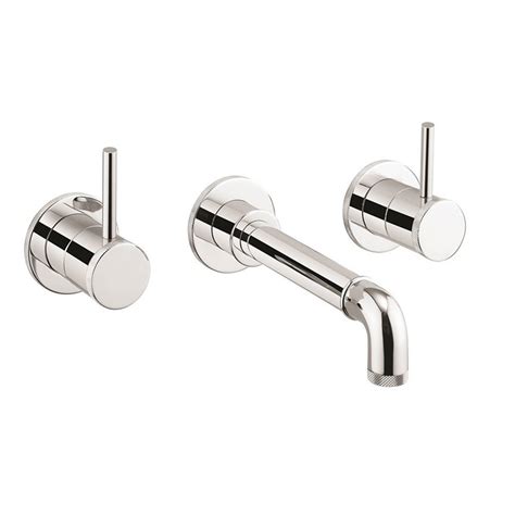 Crosswater Mpro Industrial Wall Mounted 3 Hole Set Basin Mixer Chrome