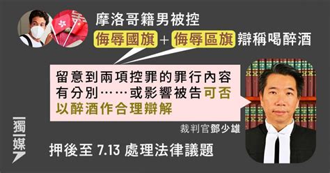摩洛哥籍男被控侮辱國旗及區旗 辯稱喝醉酒 押後至713處理法律議題 獨媒報導 獨立媒體
