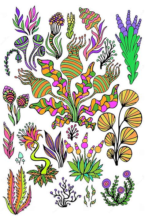 白色背景中突显的大型夏日抽象花卉蘑菇 向量例证 插画 包括有 植物群 室外 现代 美妙 疏远 192586769