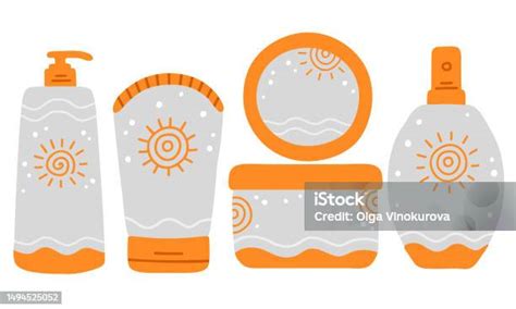 자외선 차단제 스프레이와 크림 세트 간단한 벡터 그림 자외선 차단 튜브입니다 0명에 대한 스톡 벡터 아트 및 기타 이미지 0명 개체 그룹 건강관리와 의술 Istock