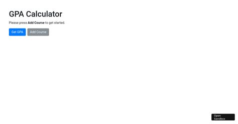 Gpa Calculator Forked Codesandbox