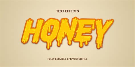 Premium Vector Honey Editable Text Effect