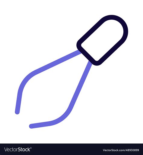 Tweezers Hair Clipping Python Isolated On White Vector Image
