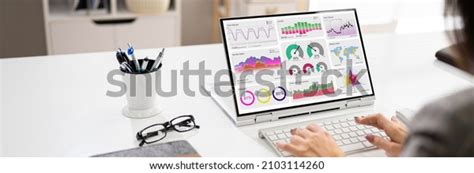Digital Data Technology Kpi Business Dashboard Stock Photo