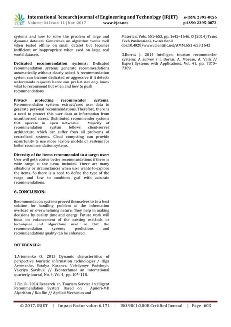 Smart Tourism Recommender System Pdf Web Development Internet