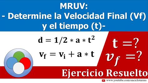 Desplazamiento Y Velocidad Final Mruv Dada La Velocidad Inicial