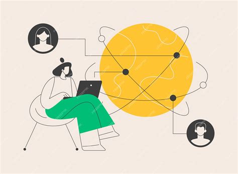 Premium Vector Global Network Connection Abstract Concept Vector Illustration