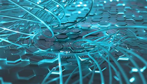 Futuristic Processor Concept Global Database In Digital Cyberspace