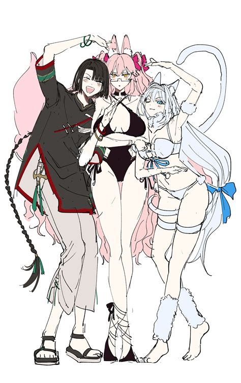 Tamamo Koyanskaya Dobrynya Nikitich And Tai Gong Wang Fate And 1