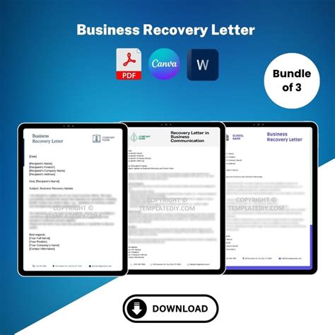Business Recovery Letter Sample With Examples Word