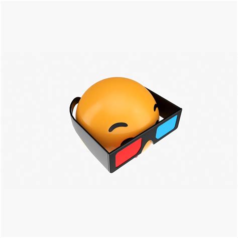 Emoji 080 Speechless With Rectangular Glasses 3d Model Download