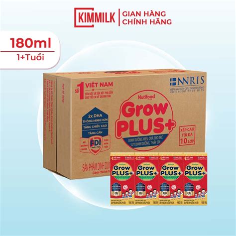 Sữa Bột Pha Sẵn Nutifood Growplus đỏ 180ml Mua Kèm Deal Sốc Shopee