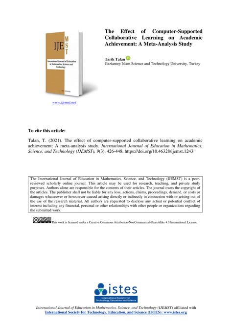 Pdf The Effect Of Computer Supported Collaborative Learning On