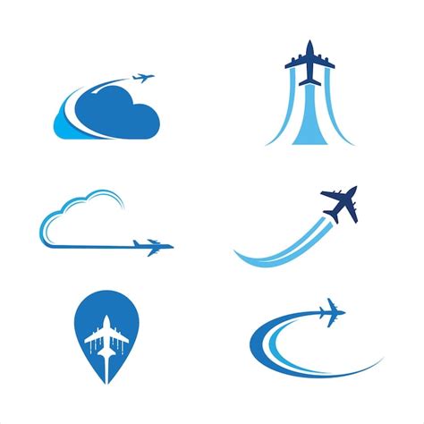 Flugzeug Symbol Vektor Illustration Design Logo Vorlage Premium Vektor