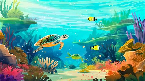 Premium Photo Abstract Background Sea Turtle A Striking Banner Design