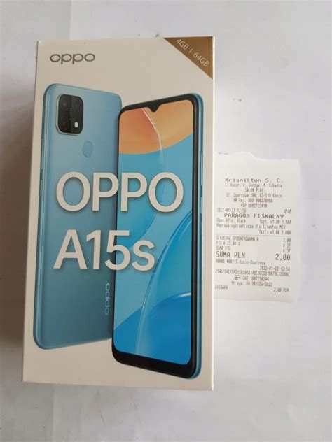 Nowy Telefon Oppo A15s 4gb Ram 64gb Czarny 11770272391 Oficjalne