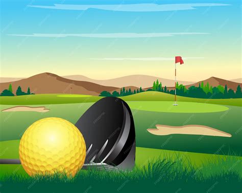 Premium Vector Golf Course Scenery