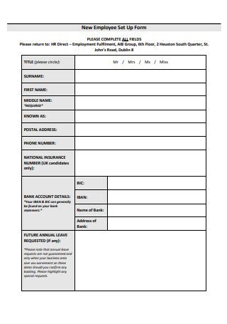 50 Sample New Employee Forms In Pdf Ms Word