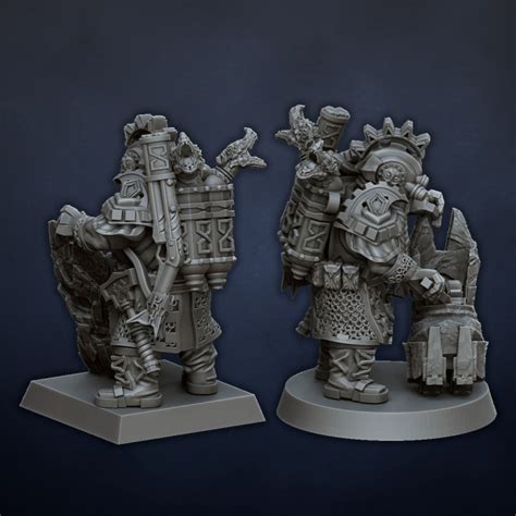 3d Printable Dwarf Engineer By Dragon S Lake Miniaturas