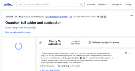 Quantum Full Adder And Subtractor