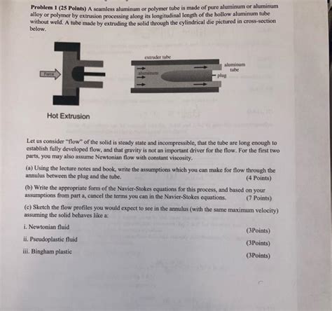 Solved Problem Points A Seamless Aluminum Or Polymer Chegg