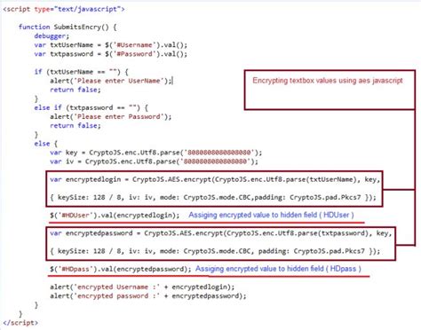 Encrypt In JavaScript And Decrypt In C With AES Algorithm In ASP Net In MVC