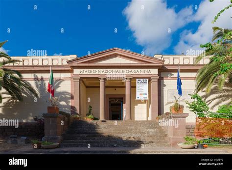 Sassari Sardinia Museum Neoclassical Facade Of The Museo Sanna In