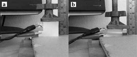 The Flexibility Test Of The Batteries A Before The Test And B