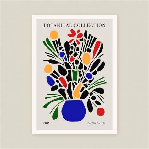 Kolekcja botaniczna Grafika wektorowa Kwiaty w wazonie Bukiet kwiatów