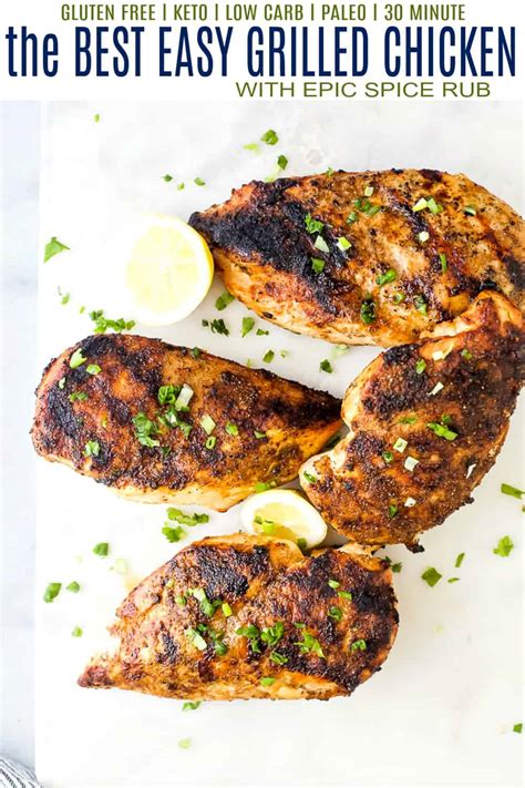 Juicy Grilled Chicken Breast With Homemade Spice Rub