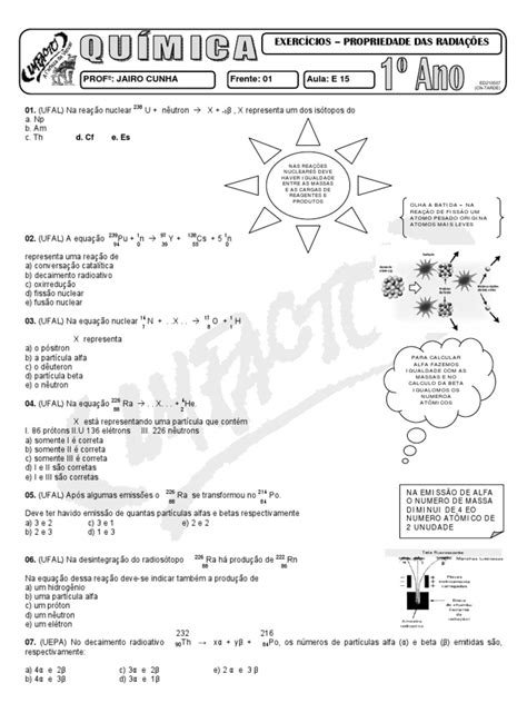 Química Pré Vestibular Impacto Propriedades Das Radiações Pdf