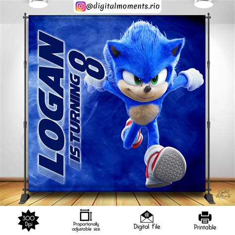 Sonic 8x8 Custom Backdrop Digital File Only Digital Moments Rio