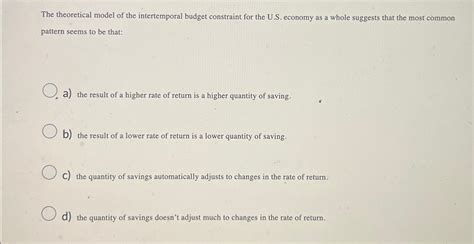 solved the theoretical model of the intertemporal budget