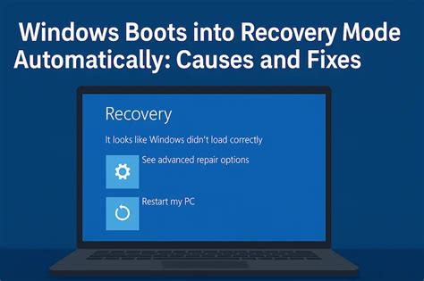 Fixing Windows Entering Recovery Mode Unexpectedly