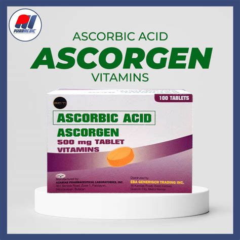 Ascorgen Ascorbic Acid Vitamins Tablet 500mg Lazada Ph