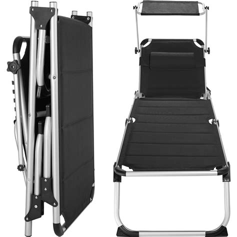 Tectake Lorella Alumínium Nyugágy 6 Fokozatban állítható Fekete Emaghu