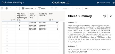 Date Formula How To Calculate A Half Day — Smartsheet Community