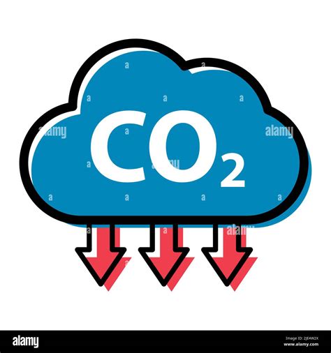 CO2 Reduce Cloud Icon Clean Global Emission Environment Eco Design