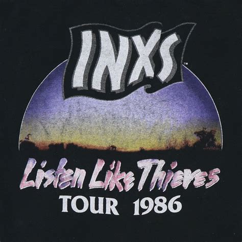 1986 Inxs Listen Like Thieves Tour Shirt Authentic Vintage Tee Wyco
