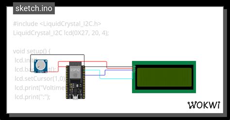 Voltmetro Wokwi ESP32 STM32 Arduino Simulator